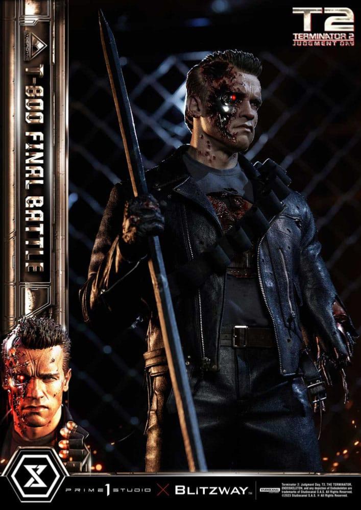 Terminator 2 statuette Museum Masterline Series 1/3 T-800 Final Battle ...
