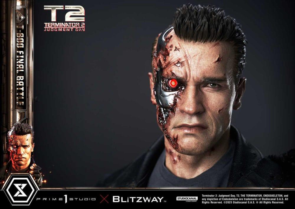 Terminator 2 statuette Museum Masterline Series 1/3 T-800 Final Battle ...